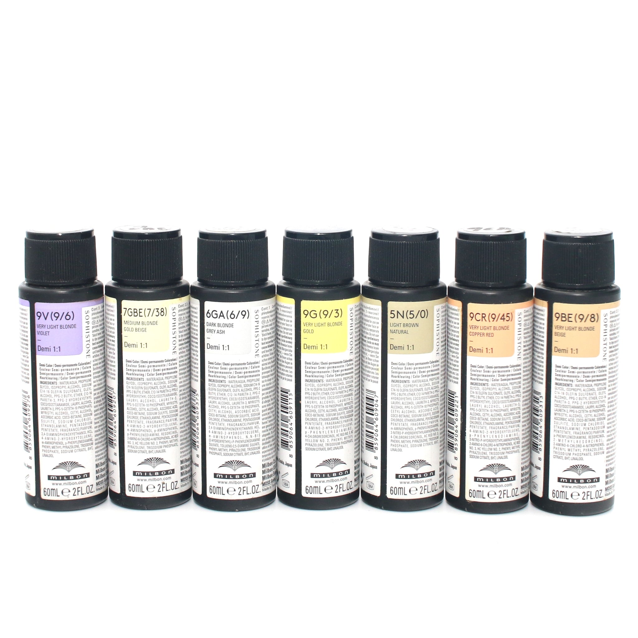 Milbon Sophistone Demi Permanent Color Bottles 2 oz (Choose Your Color ...